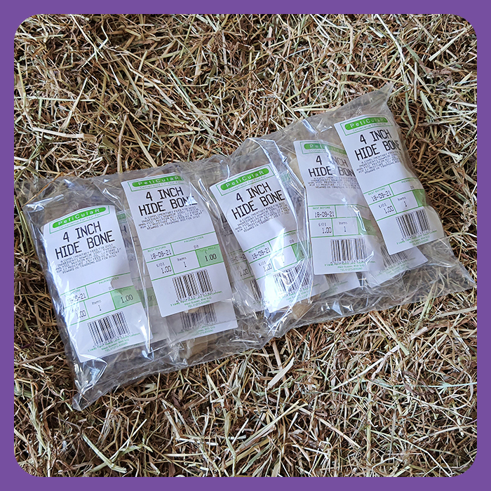 Peticular 4" Hide Bone, Pack of 10 Resale Packs - Organic Store